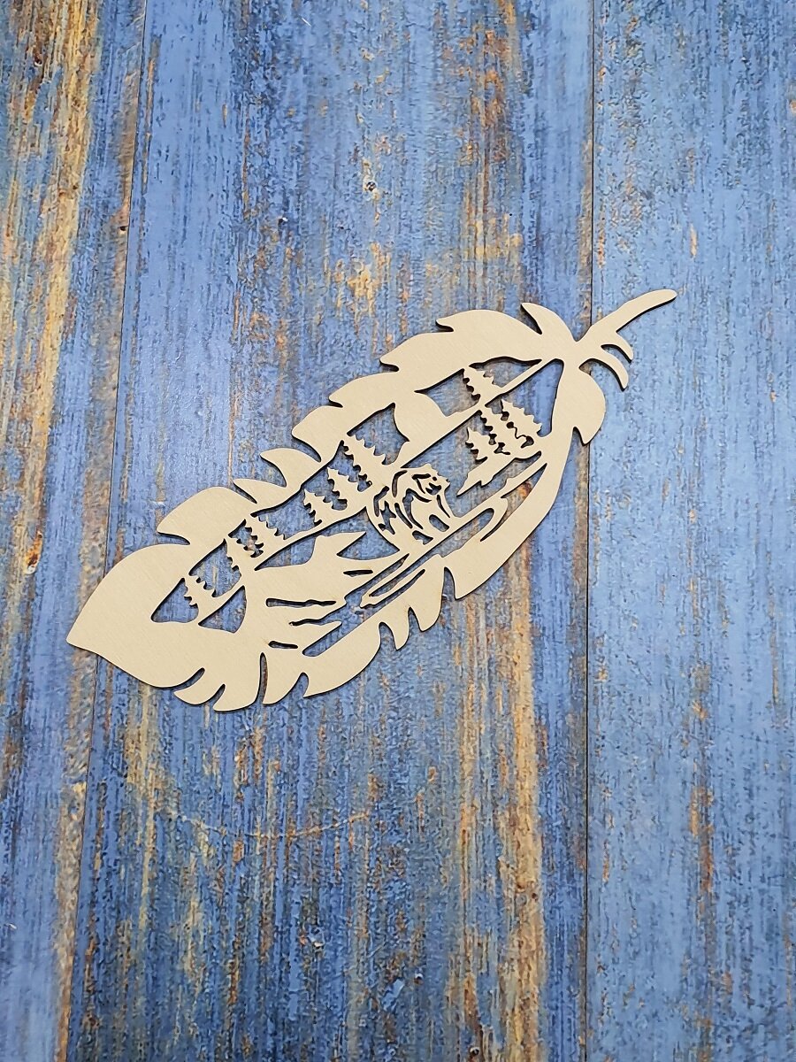 Деревянные заготовки / Декупаж, деревянная заготовка для творчества "Добрый мастер" "Перо" 22*8см (1шт)