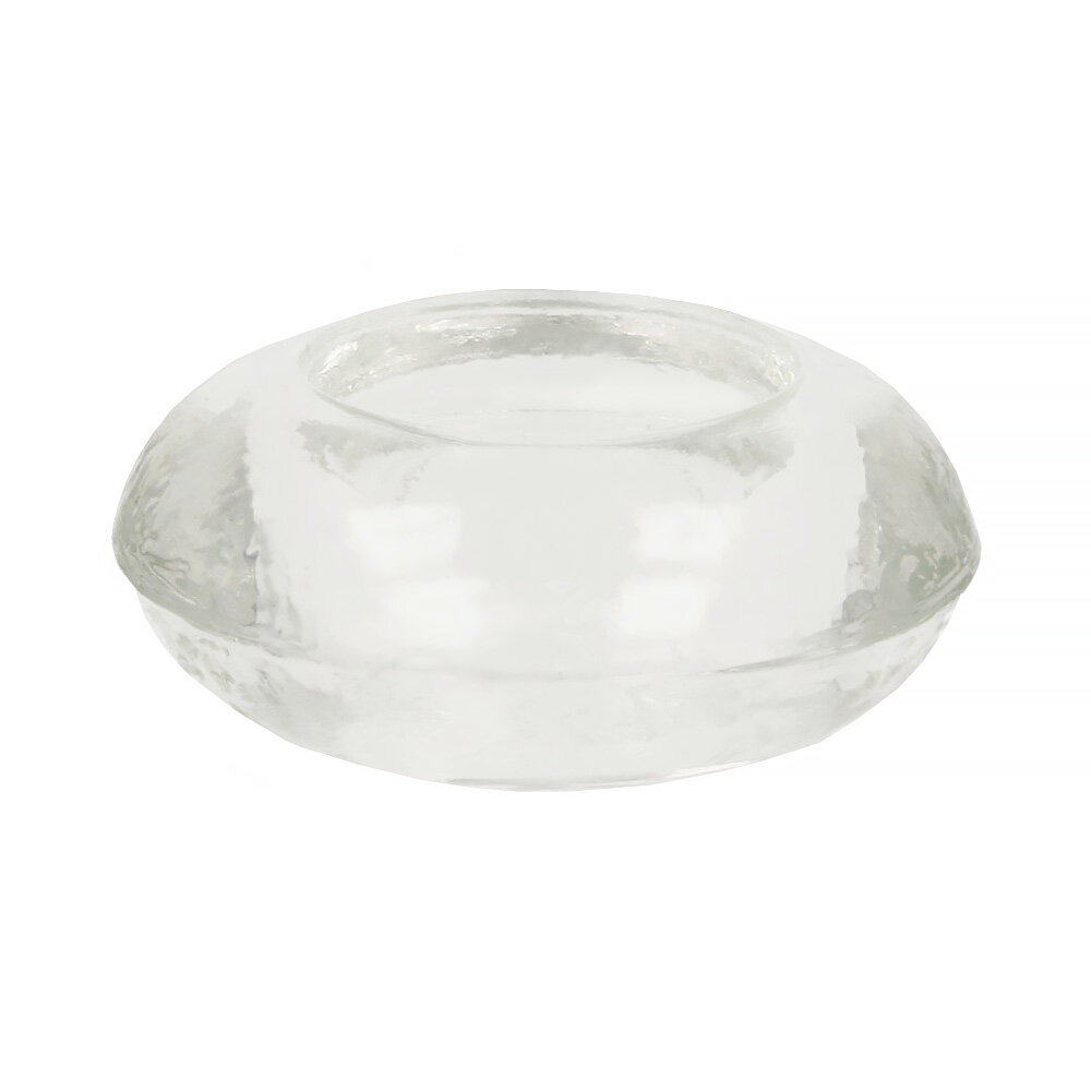 Эвис Подсвечник Бавария из стекла декоративная заготовка, диаметр 6.8 см, высота 2.7 см