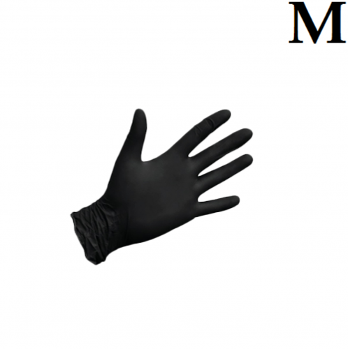 Перчатки нитриловые Benovy M (100 шт.) Черный