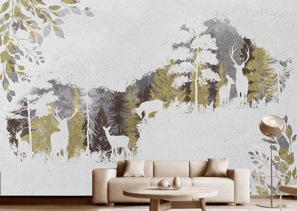 Фотообои на стену "Лес" 200x270(ШxВ) см, 3d флизелиновые обои