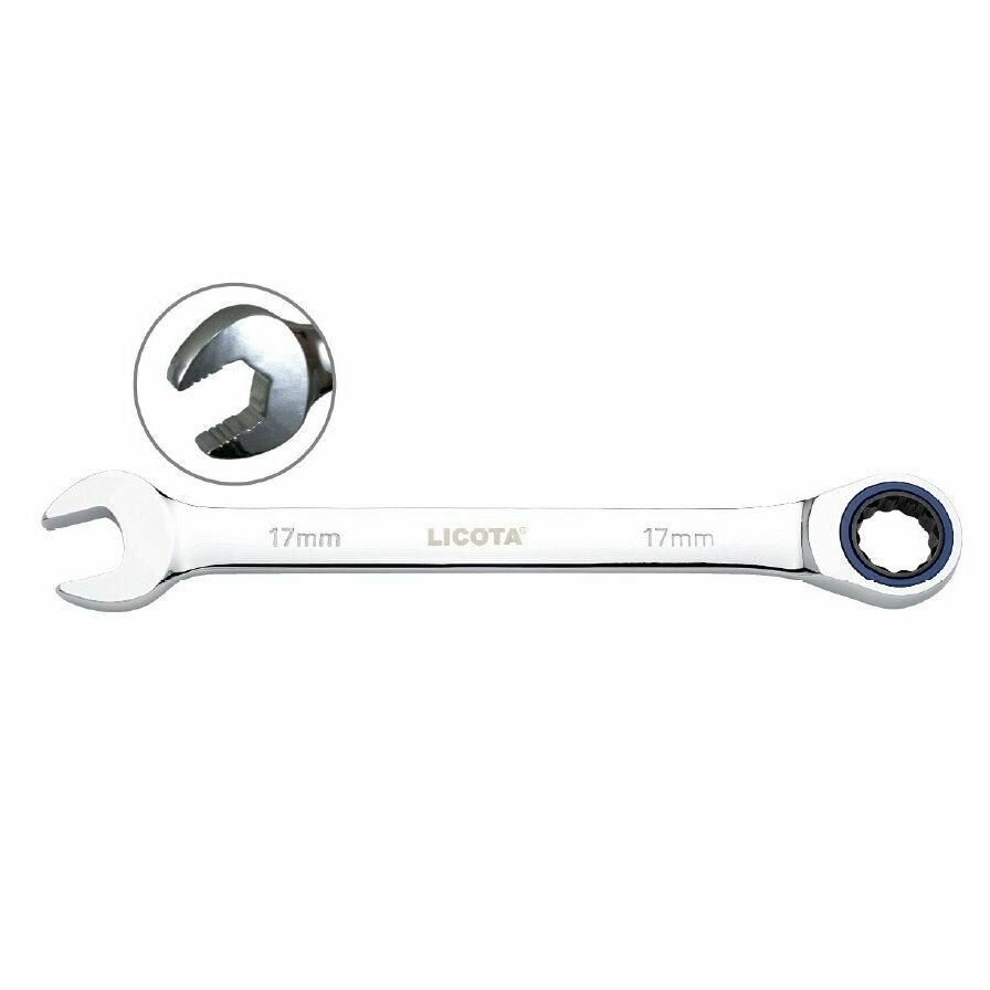 Ключ комбинированный Licota ARW-76M24, трещотка, 100 зубцов, 24мм