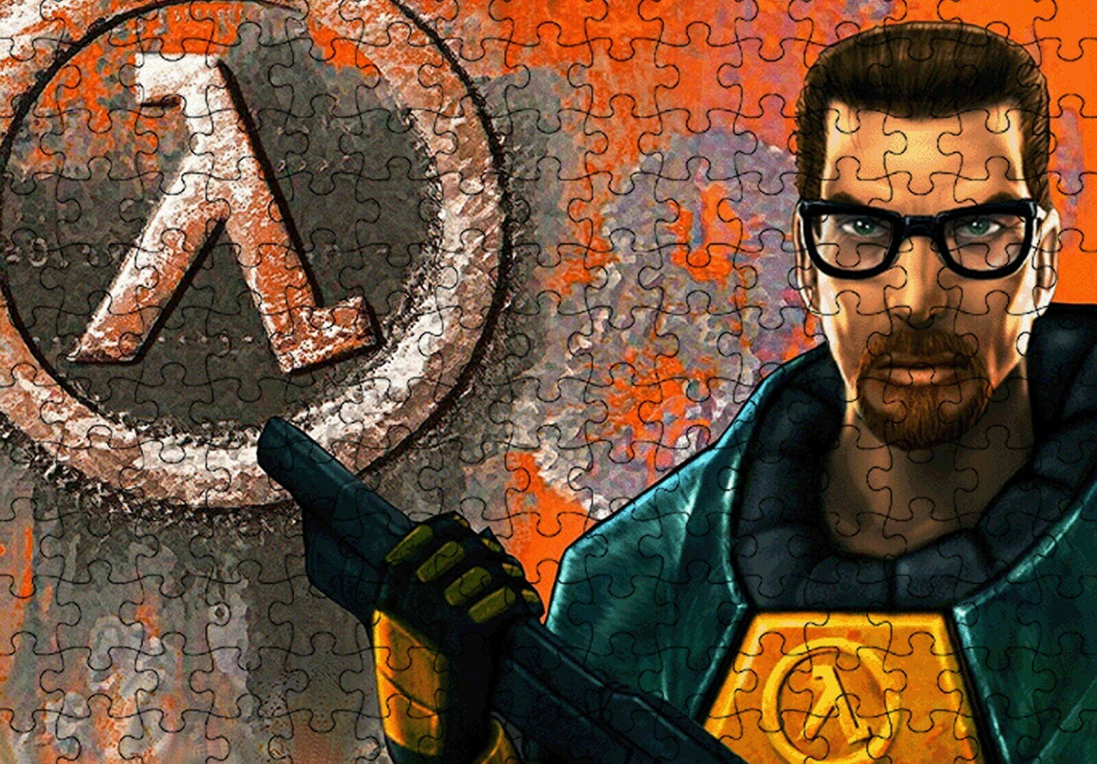 Пазл картонный А4: модель Half Life - 2