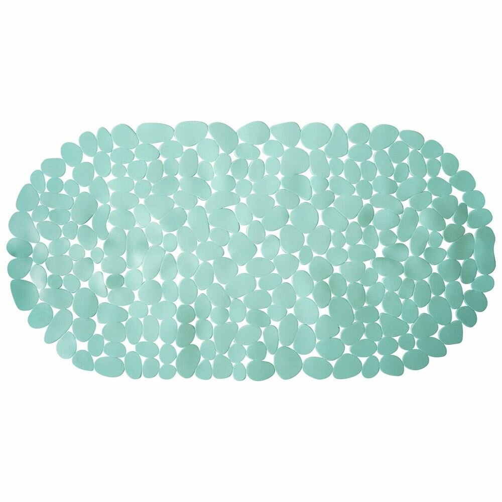 Коврик Морская галька 39х69 см антискользящий бирюзовый