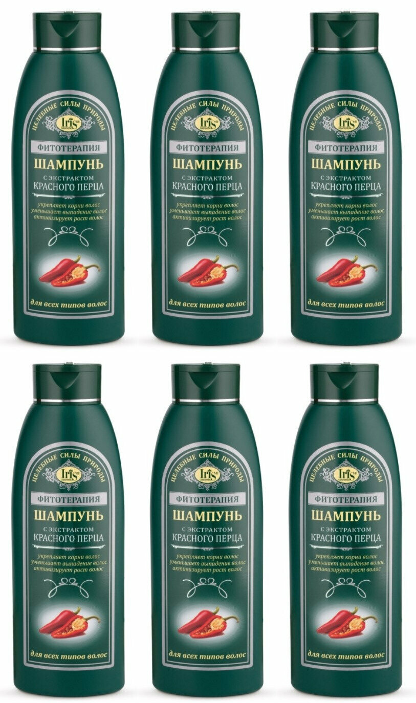 Iris Шампунь Фитотерапия с экстрактом красного перца 500мл,6 шт