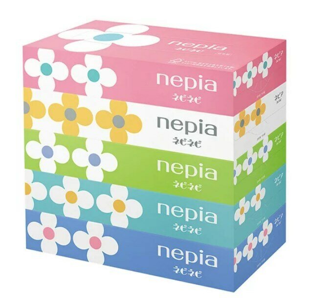 Nepi Nepi Mate Салфетки бумажные для рук и лица, двухслойные, 197х217 мм, 150 шт, 5 пачек