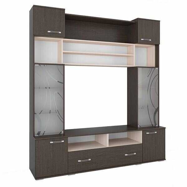 Центральная секция ОГЦС-1 «Оскар-18» ЛДСП (Венге/Дуб молочный) 190х43х210