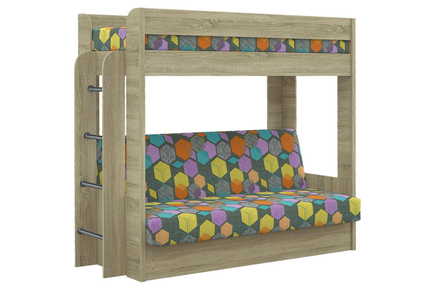 Диван кровать двухъярусная Левада с матрасом, 2090х86х1730мм.