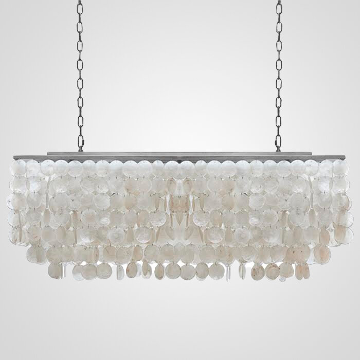 Подвесная люстра rectangle SHELL Chandelier 2 cascades