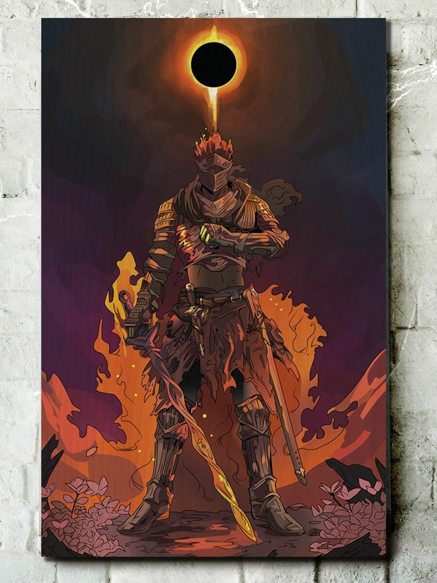 Картина интерьерная на дереве Dark Souls 3 Дарк соулс, Миядзаки, Ремастер - 14140
