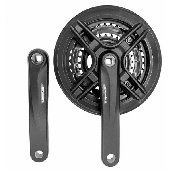 Шатуны Prowheel 3ск. 28/38/48 зуб, 1/2"х3/32", сталь шатуны 170мм, резьба 9/16", под квад