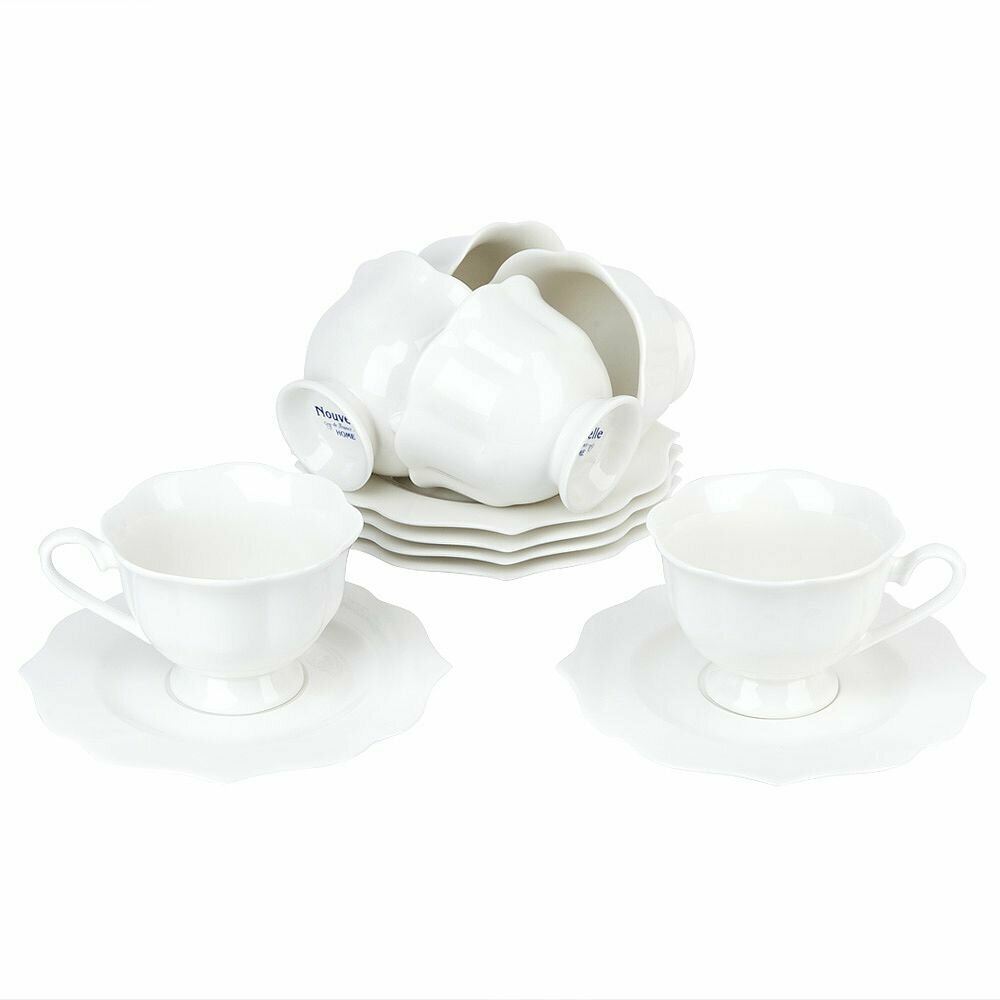 Чайный набор 12 предметов 6 персон "Belle", 160 мл, Nouvelle