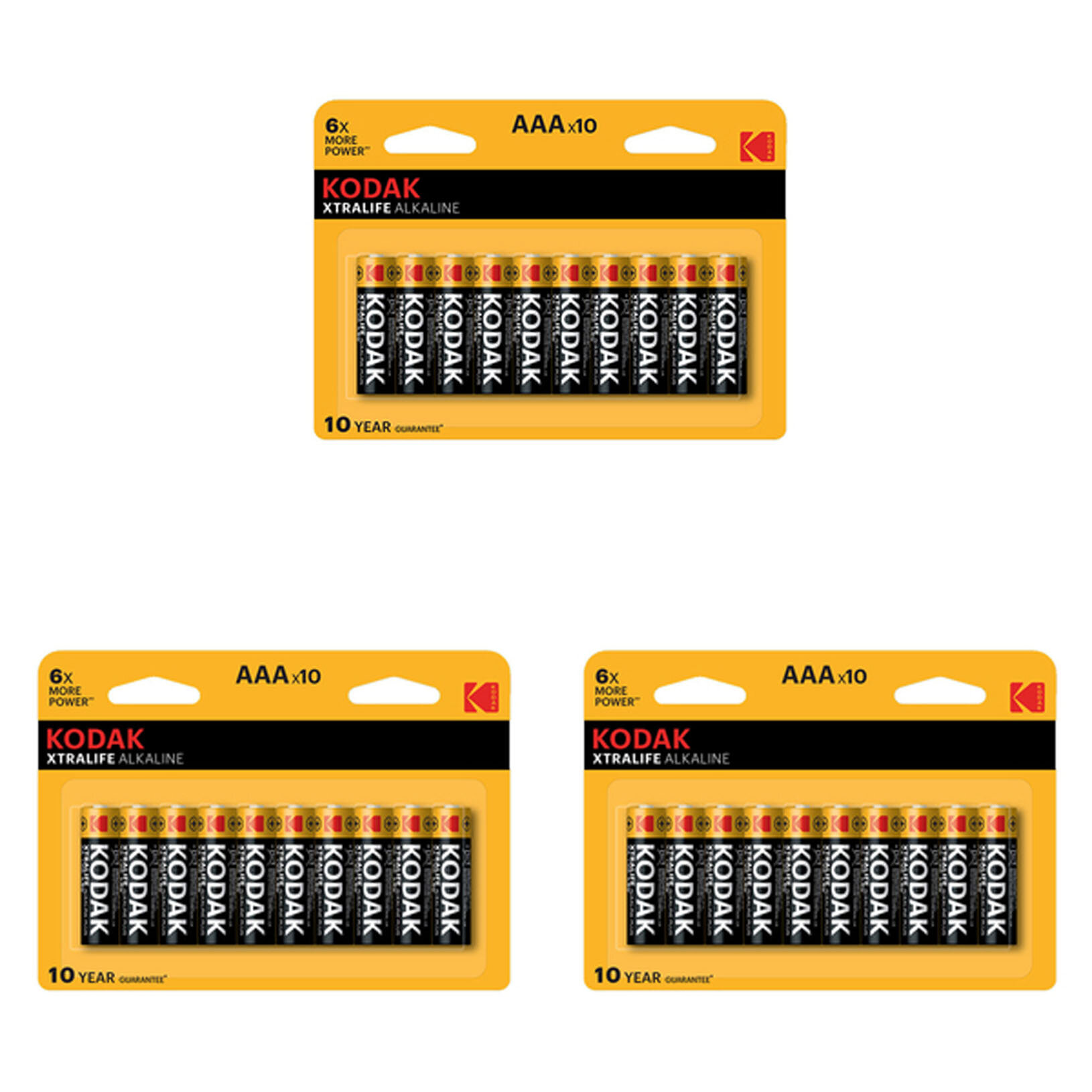 Батарейка Kodak Xtralife (Б0014331) ААА мизинчиковая LR03 1,5 В (30 шт.)