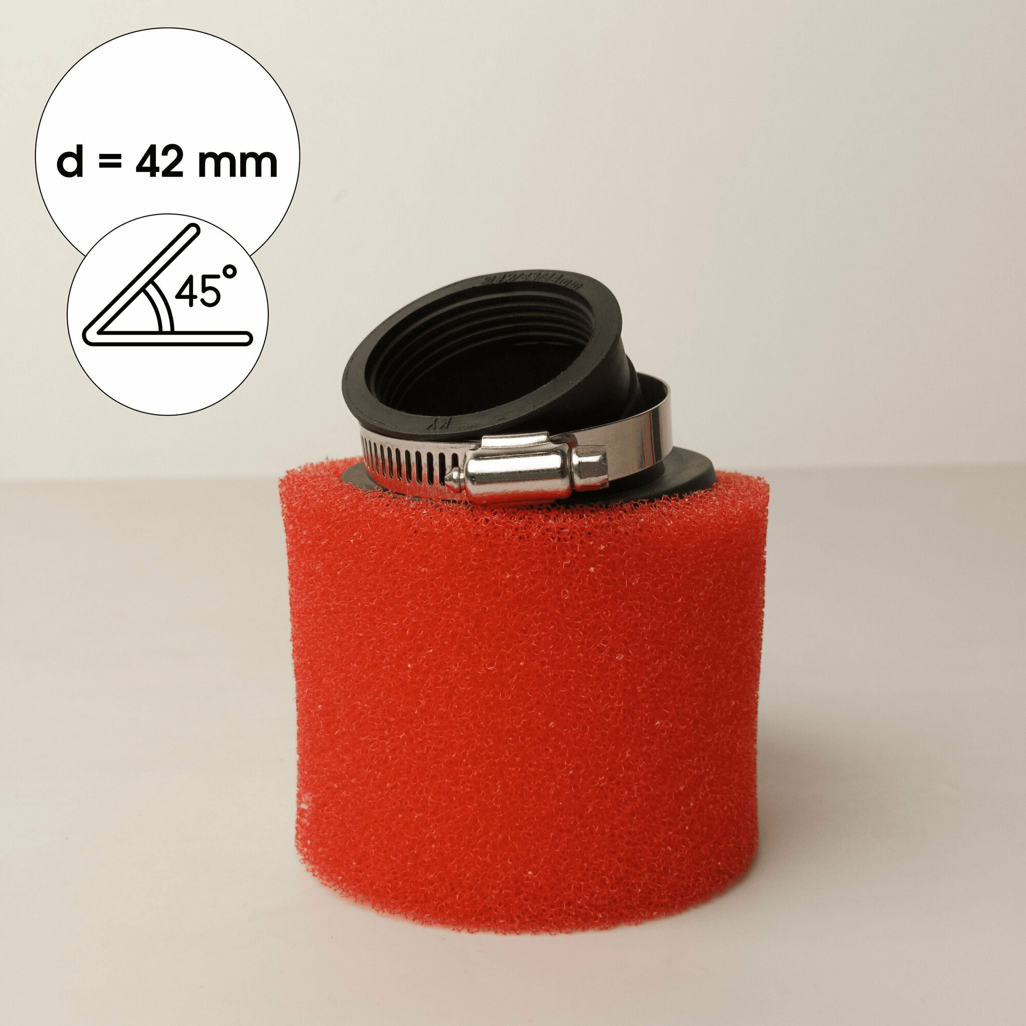 Фильтр воздушный нулевик из поролона D-45mm 45 гр для питбайков и мотоциклов