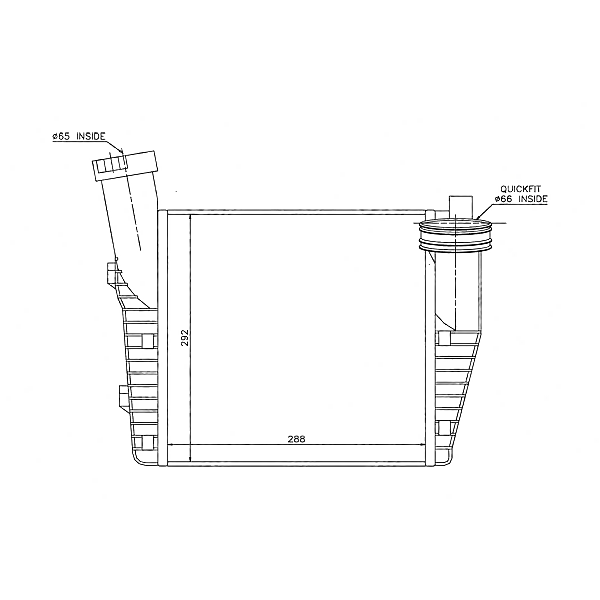 STELLOX 10-40083-SX (1040083_SX / 7L6 145 803 C / 7L6 145 803 D) интеркулер левый\ VW Touareg (Туарег) 3.0tdi 04
