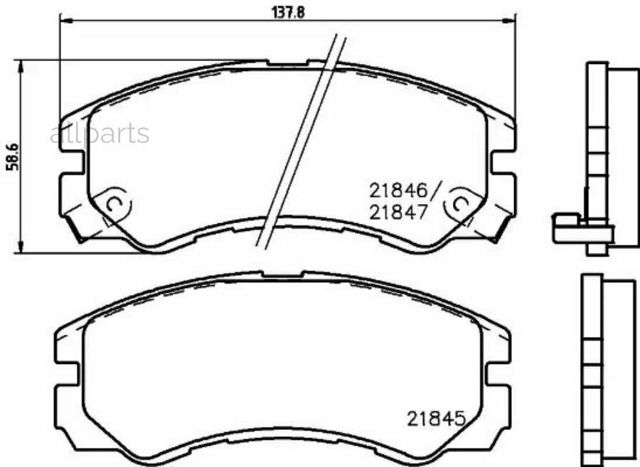 NISSHINBO NP4001 Колодки тормозные дисковые | перед | (PF-4258)
