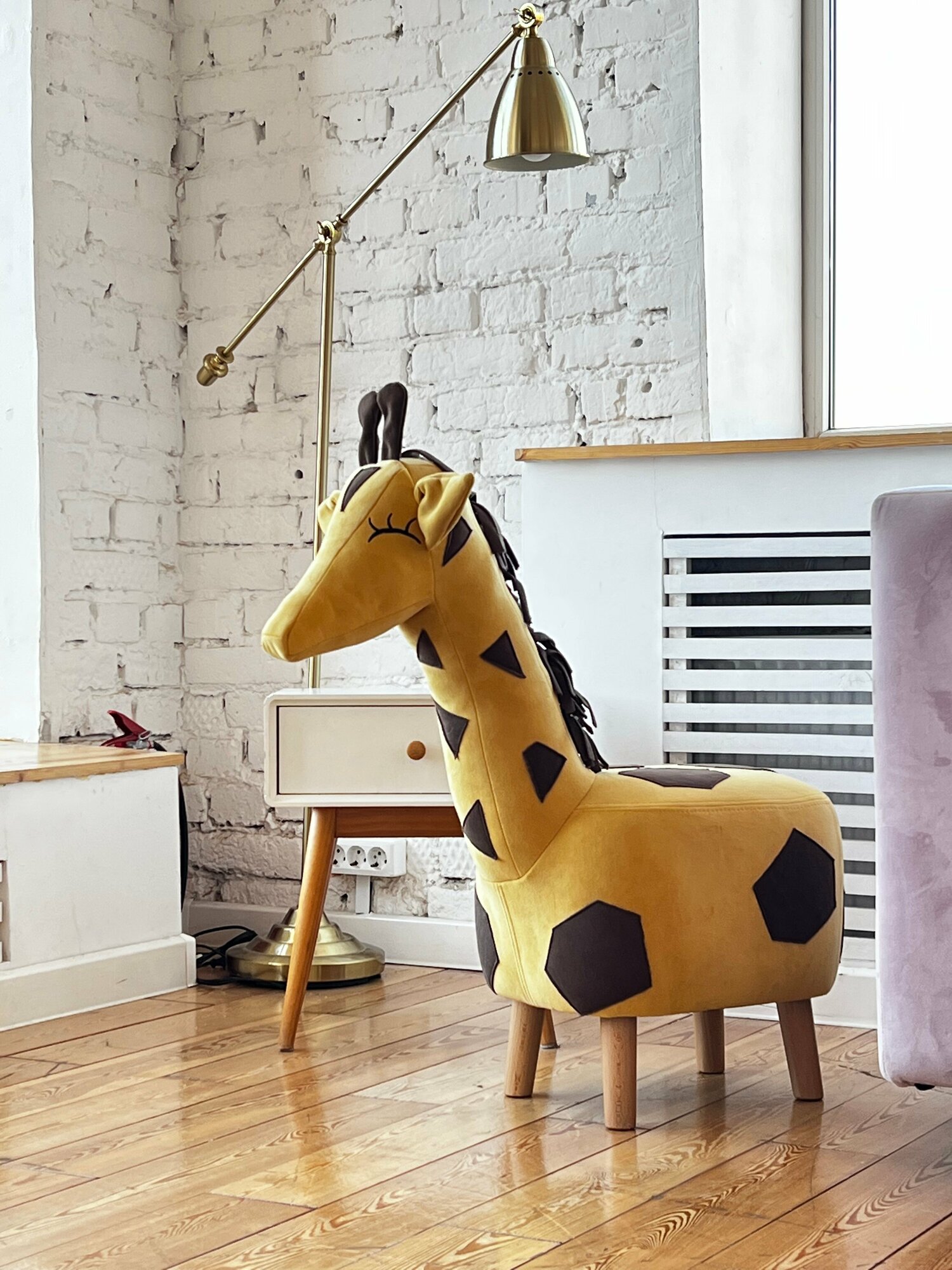 Пуф Посидушка Жираф, велюр