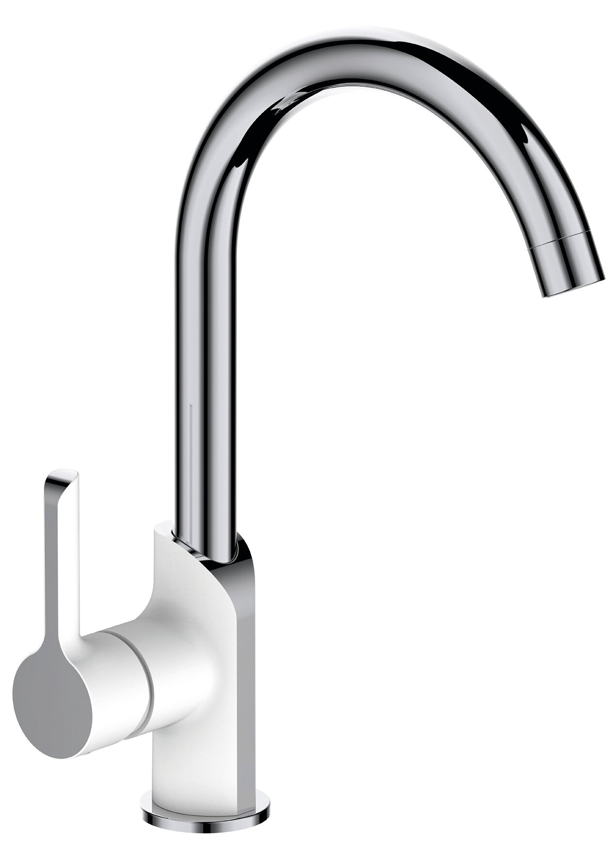 Смеситель Osgard "Ionic", для кухни, поворотный излив, белый