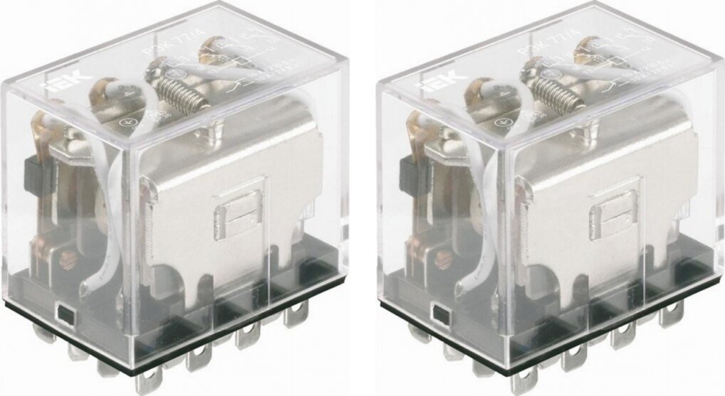 Реле IEK РЭК77/4 10А 230В (комплект из 2 шт.)