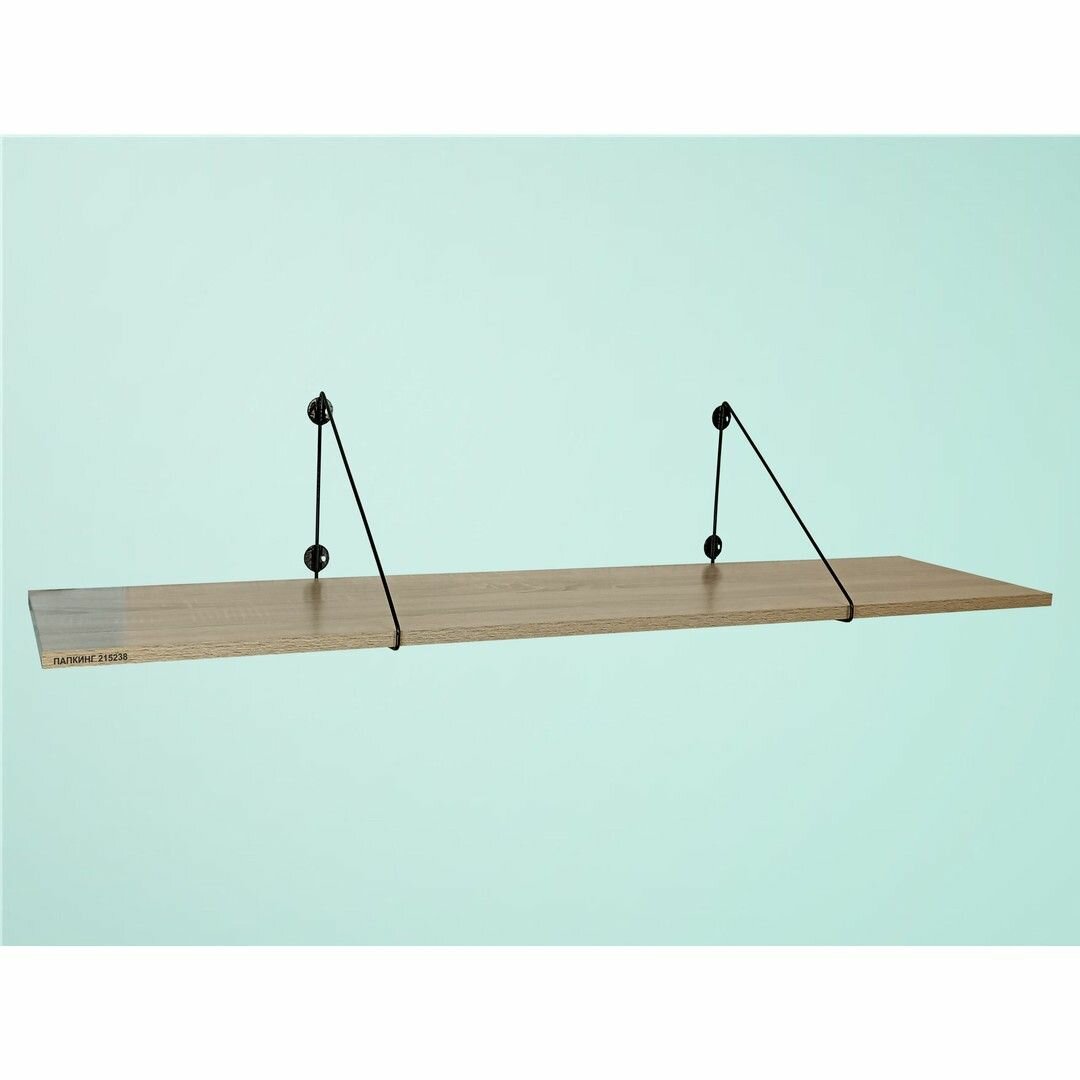 Полка для папок и документов LAMAGIA 215238 размер 120х30 см черный и дуб сонома