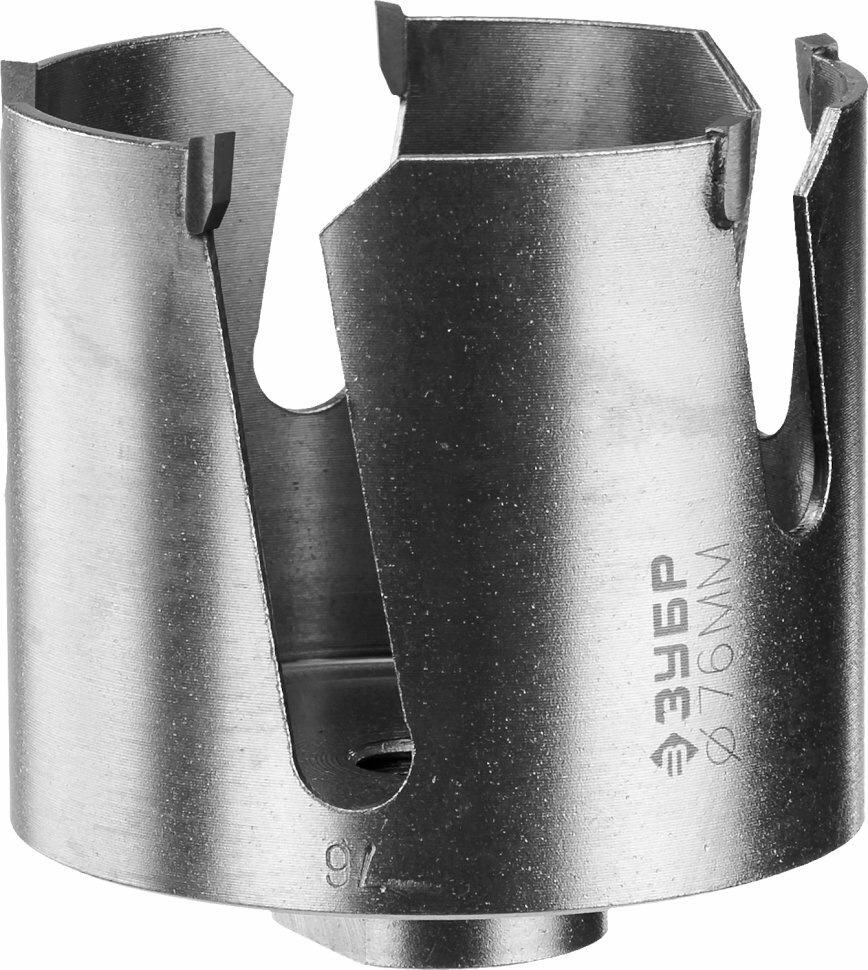 Коронка ЗУБР 29514-76"профи" "проуниверсал", твердосплав резцы, бетон, кирпич, керам, цв мет, гипсокарт, пласт, дерево, d=76мм