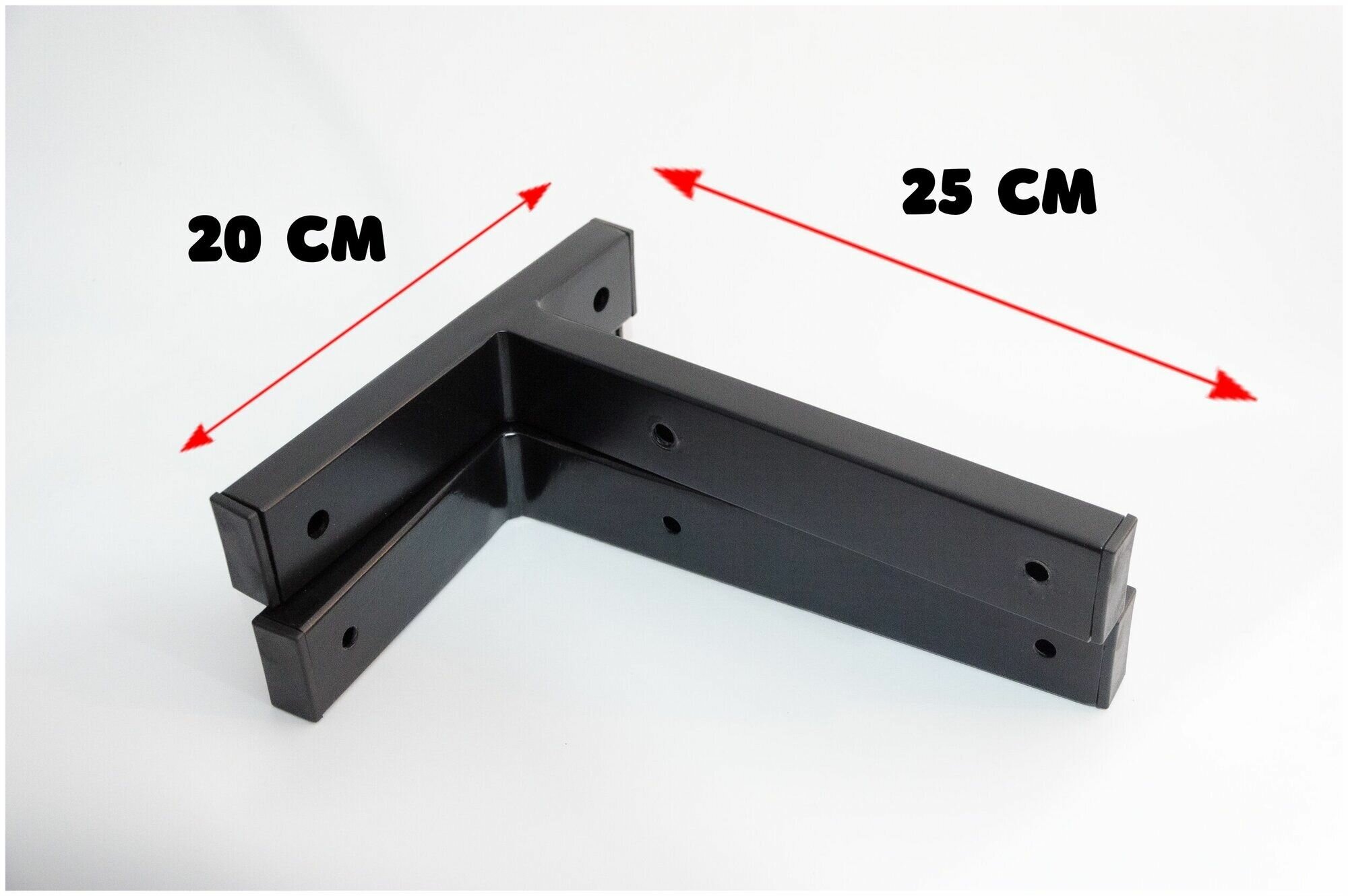 2 настенных кронштейна для полок из 40х20 трубы