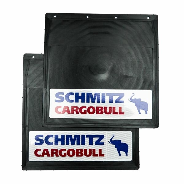 Брызговики светоотражающий "SCHMITZ CARGOBULL + слон" (Красно-Синий) к-т(15947)