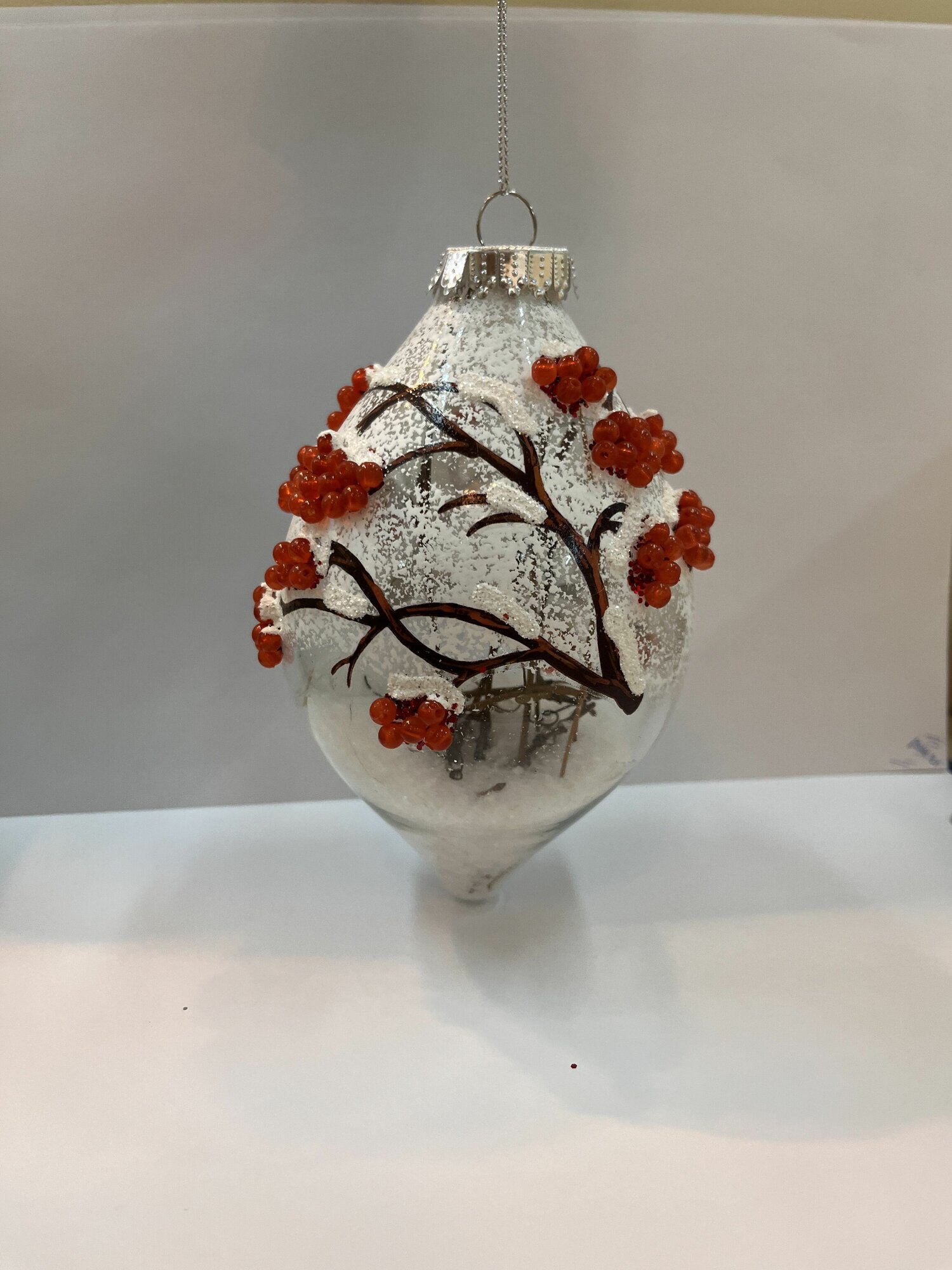 Игрушка на елку Капля "Калина красная" 15см