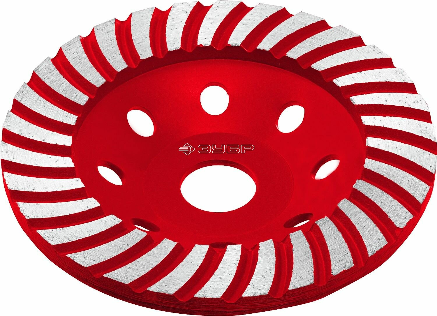 Сегментная алмазная шлифовальная чашка ЗУБР 125 мм, L- 22.2 мм, Турбо Мастер