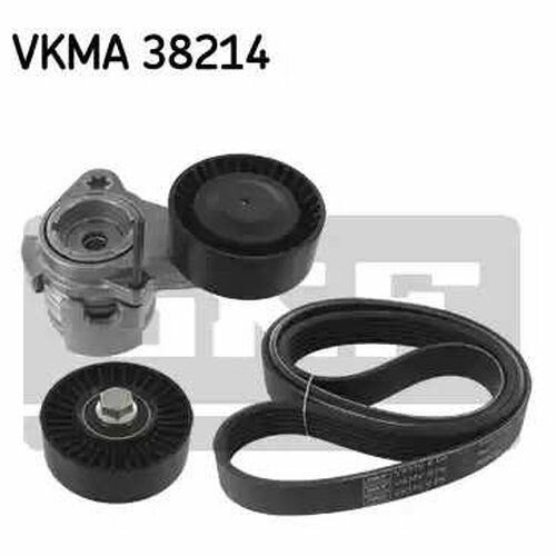 Комплект ремня поликлинового SKF vkma38214 для BMW 1 серия E81, E82, E87, E88, 3 серия E90, E91, E92, E93, 5 серия E60, E61,