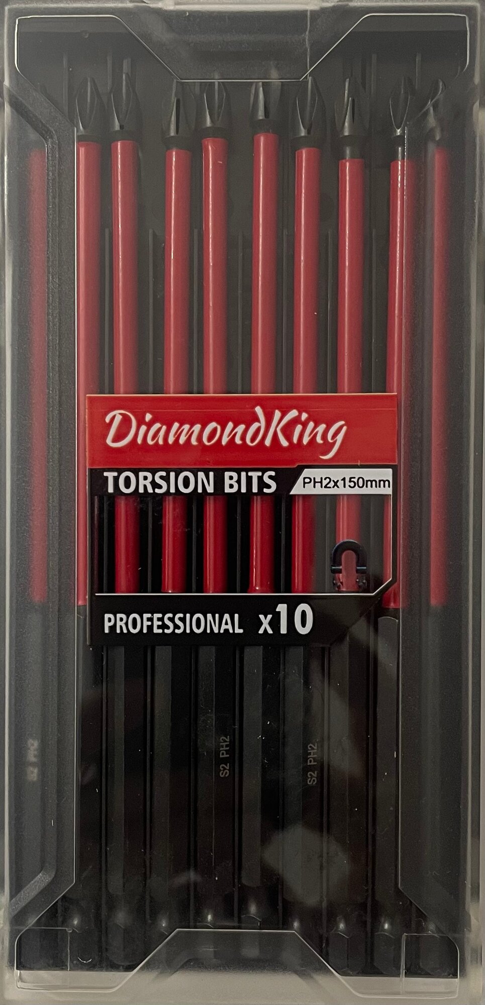 Бита PH2 x 150мм 10шт. S2 торсионная намагниченная Professional