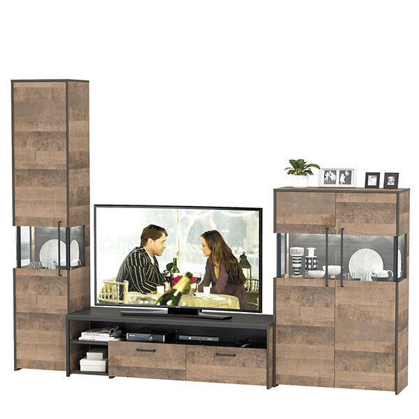 Трувор Гостиная 026, цвет дуб гранж песочный/интра