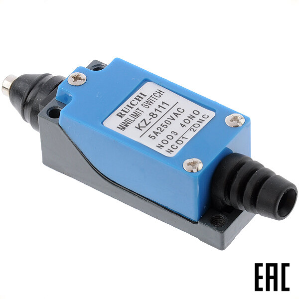 Путевой выключатель KZ-8111 кнопочный толкатель 250В 5А 1з+1р IP65 Ruichi