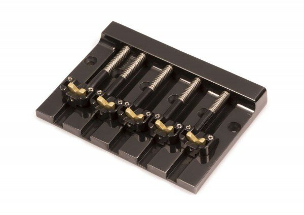 Бридж для 5-струнной бас-гитары HIPSHOT KickAss Bass Bridge 5K501B, Style 1, черный