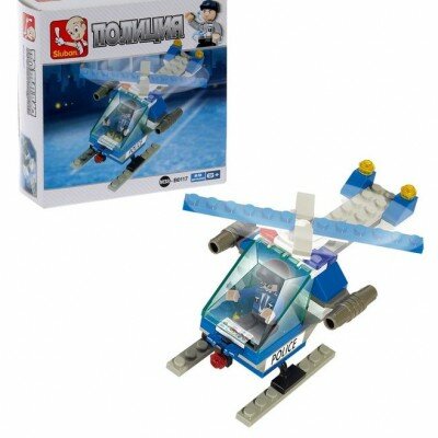 Конструктор «Полицейский вертолёт», 69 деталей