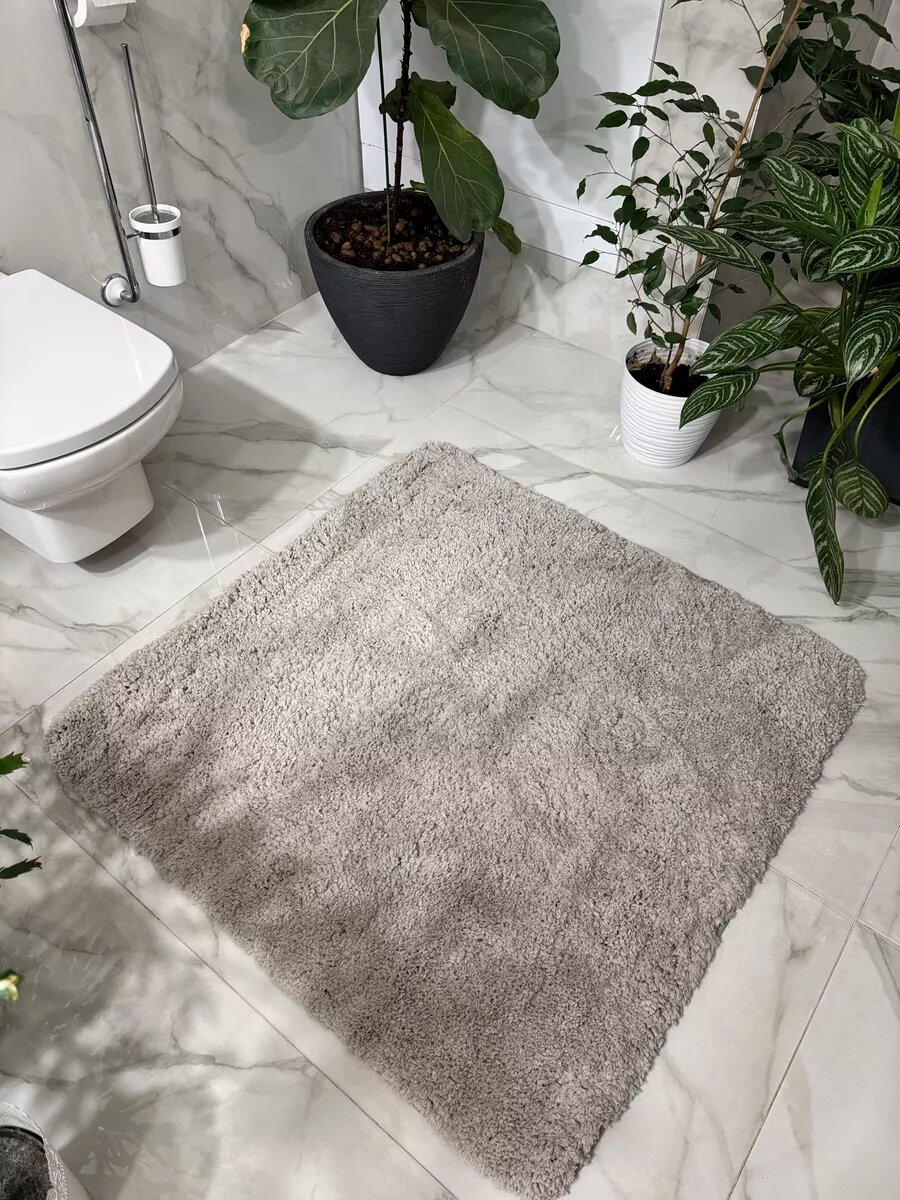 Коврик Natali's Carpets противоскользящий для ванной и туалета квадрат Микрофибра 200х200 см