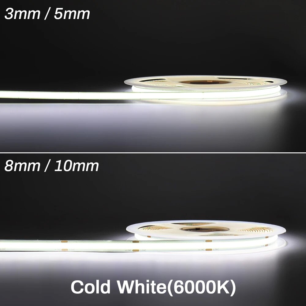 Светодиодная лента FREEBEAM 5м, Cold White (6000K), 8mm-480LEDs