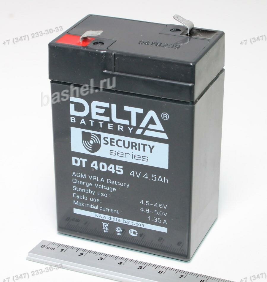 Аккумулятор 4В 4,5 А·ч (Delta DT 4045) AGM