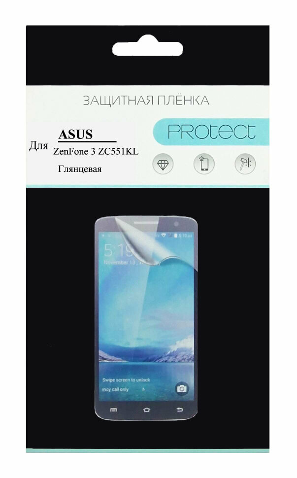 Пленка защитная Protect для Asus Zenfone 3 Laser ZC551KL глянцевая