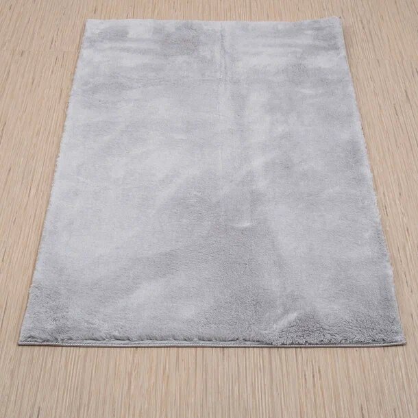 Ковер из искусственного меха кролика турецкий на пол в спальню в гостиную 150х230 см однотонный ворс 25 мм шегги 400653