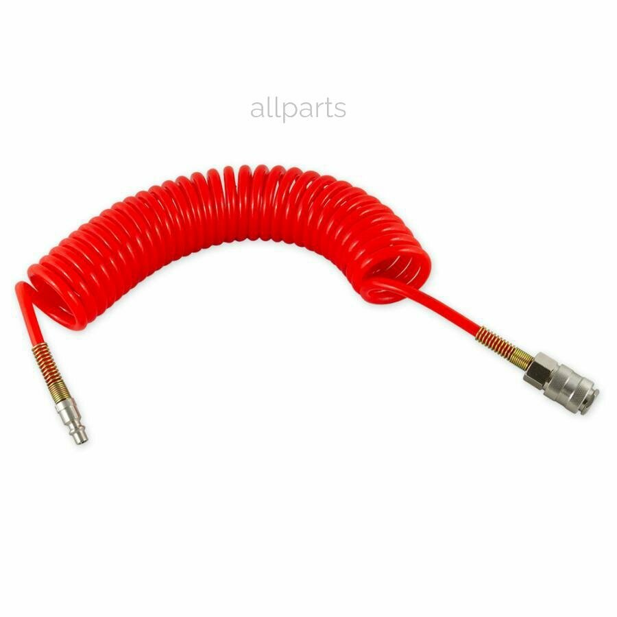 ARNEZI R7502010 Шланг пневматический, соединение рапид (EURO) 1/4"M,1/4"F, спиральный, PU, длина 5 м ARNEZI R7502010