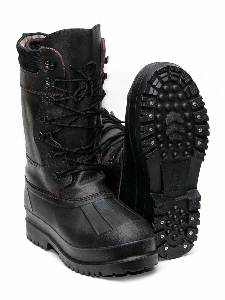 Сапоги утепленные "Haski" кожаные, модель С 070-П, до -40С, цвет Черный, размер 46