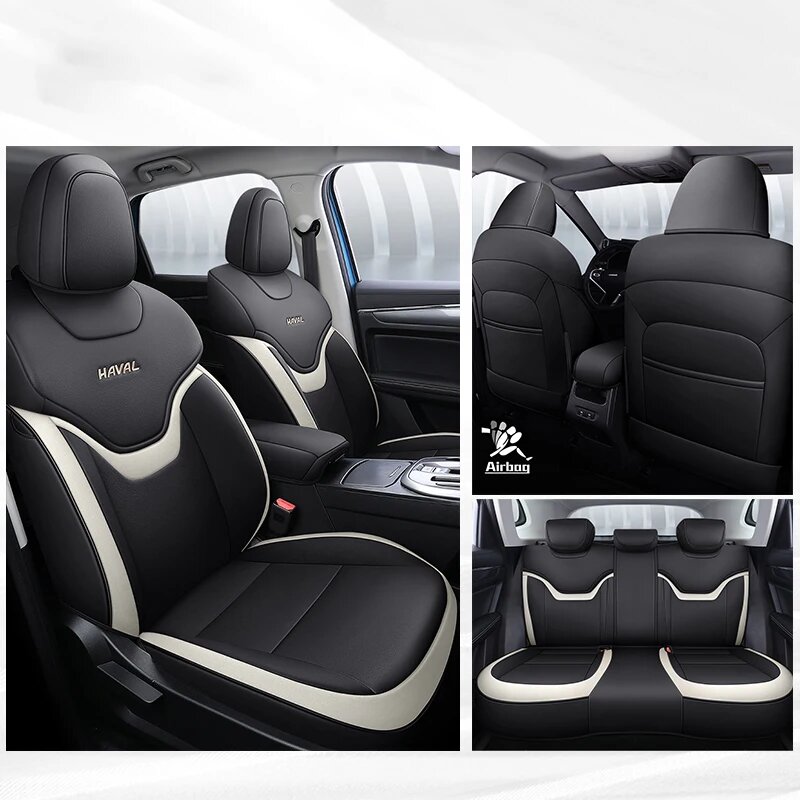 Чехлы на автомобильные сиденья для Haval Jolion, Оригинальные Водонепроницаемые кожаные защитные чехлы Jolyon, совместимые аксессуары для интерьера автомобиля Black White