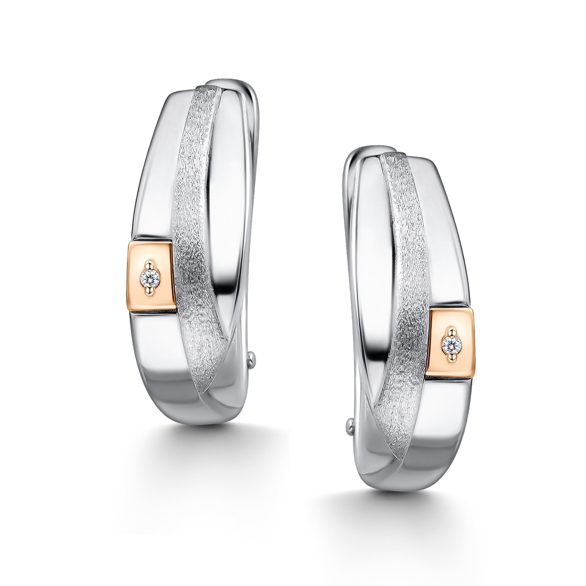 Серьги, золото, серебро, 925, 585 проба, родирование, бриллиант