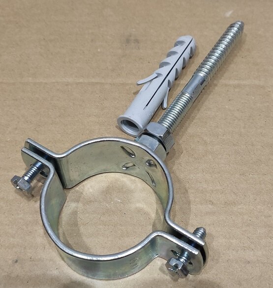 Хомут фиксирующей опоры OTER для больших нагрузок 50 мм (2") с дюбелем