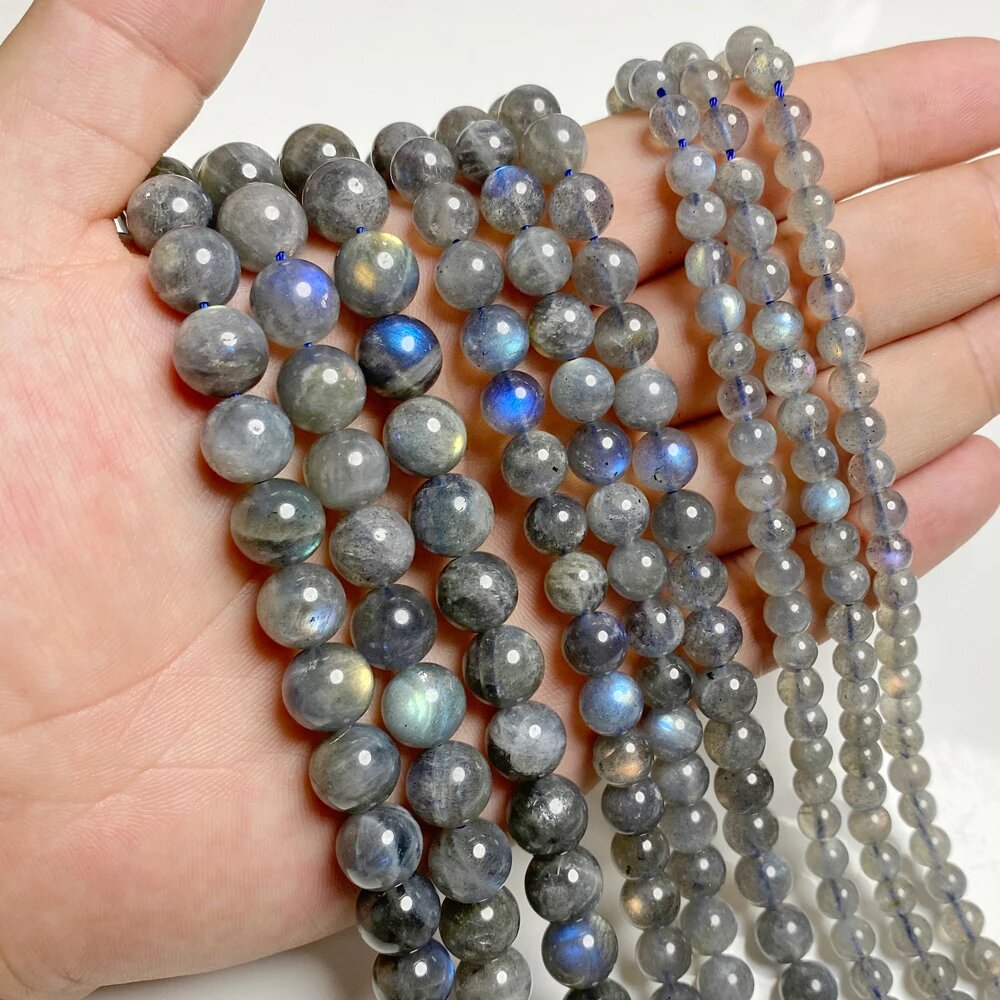 Высокое качество натуральный лабрадорит камень бусины 6/8/10 мм драгоценные камни круглые бусины из лабрадорита для изготовления ювелирных изделий браслет DIY ожерелье