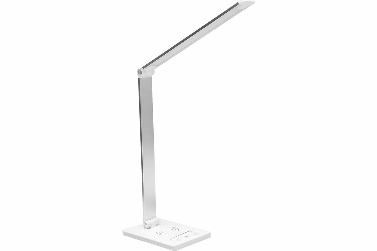 DASWERK Настольная лампа светильник с беспроводной зарядкой и таймером, LED 6 Вт, белая