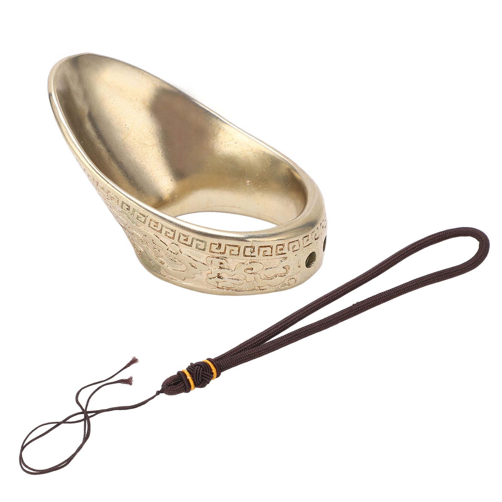 Защитная накладка на большой палец для стрельбы из лука, модель 23, высокопрочная защита для пальцев, износостойкая и с прочным монгольским дизайном в виде кольца для большого пальца.