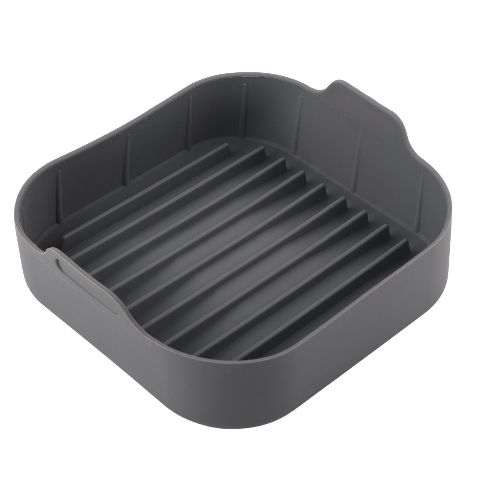 10-дюймовая силиконовая корзина для фритюрницы, многофункциональная квадратная антипригарная замена для 10-дюймовых аксессуаров для электрической фритюрницы, серая