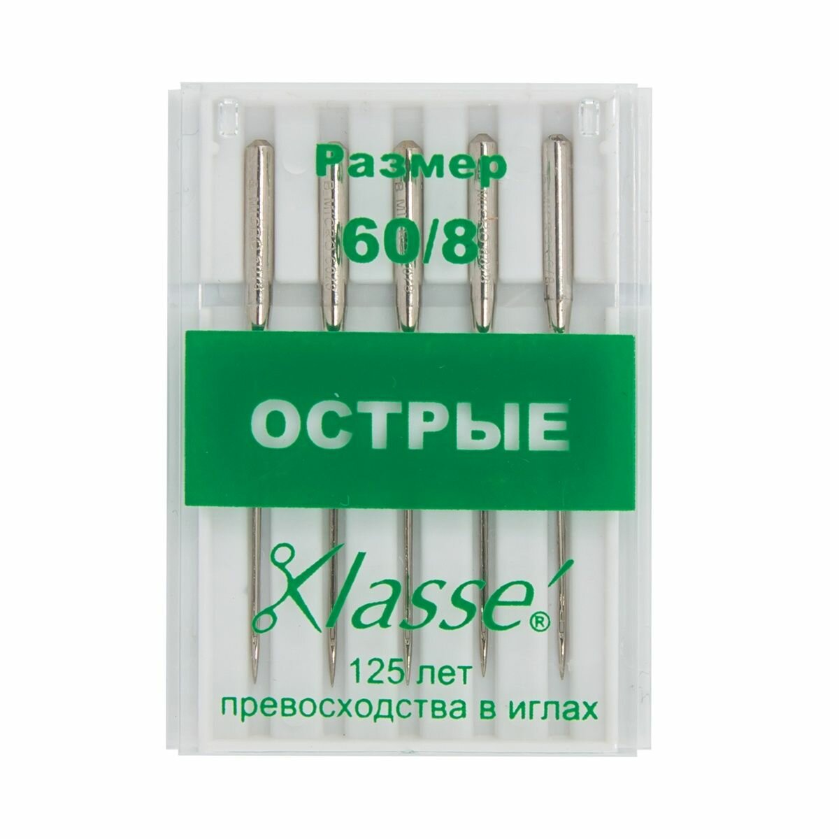 Иглы HEMLINE "Микротекс", №60, острые, для бытовых швейных машин