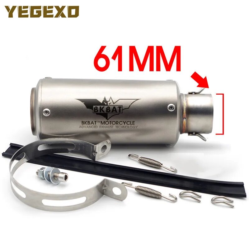 Выхлоп мотоцикла Escape 51 мм 61 мм из нержавеющей стали для kawasaki versys 1000 ninja 250r z1000 2007 z750 z900 zx6r 2006 C-61MM